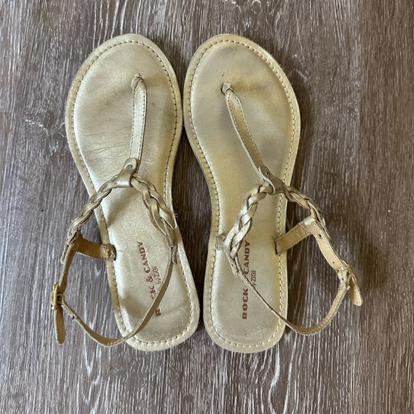 Rock & Candy | Shoes | Rock And Candy Cute Gold Sandals | Poshmark